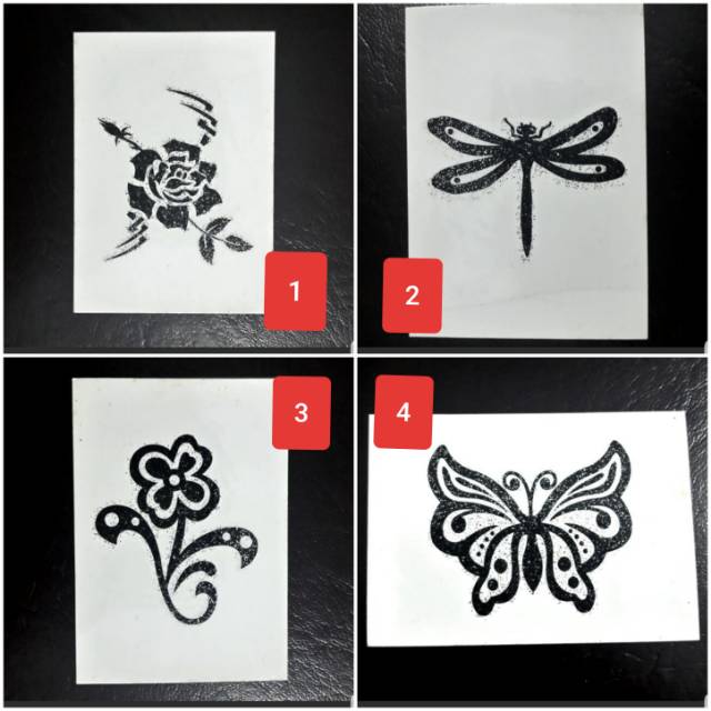 Jual Tattoo anak wanita murah bunga capung kupu-kupu tattoo glitter ...