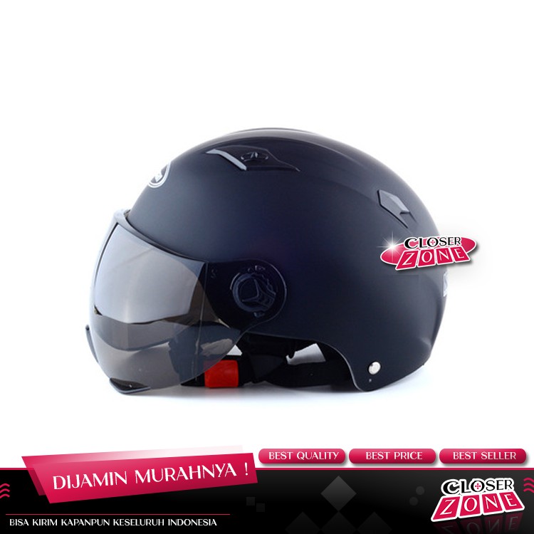 Jual Helm Sepeda Helm Sepeda Skuter Motor Elektrik Half Face Black
