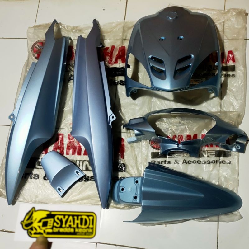 Jual BODY SET ALUS MIO SPORTY ORIGINAL YAMAHA 5TL BIRU MUDA BIRU TELOR ...