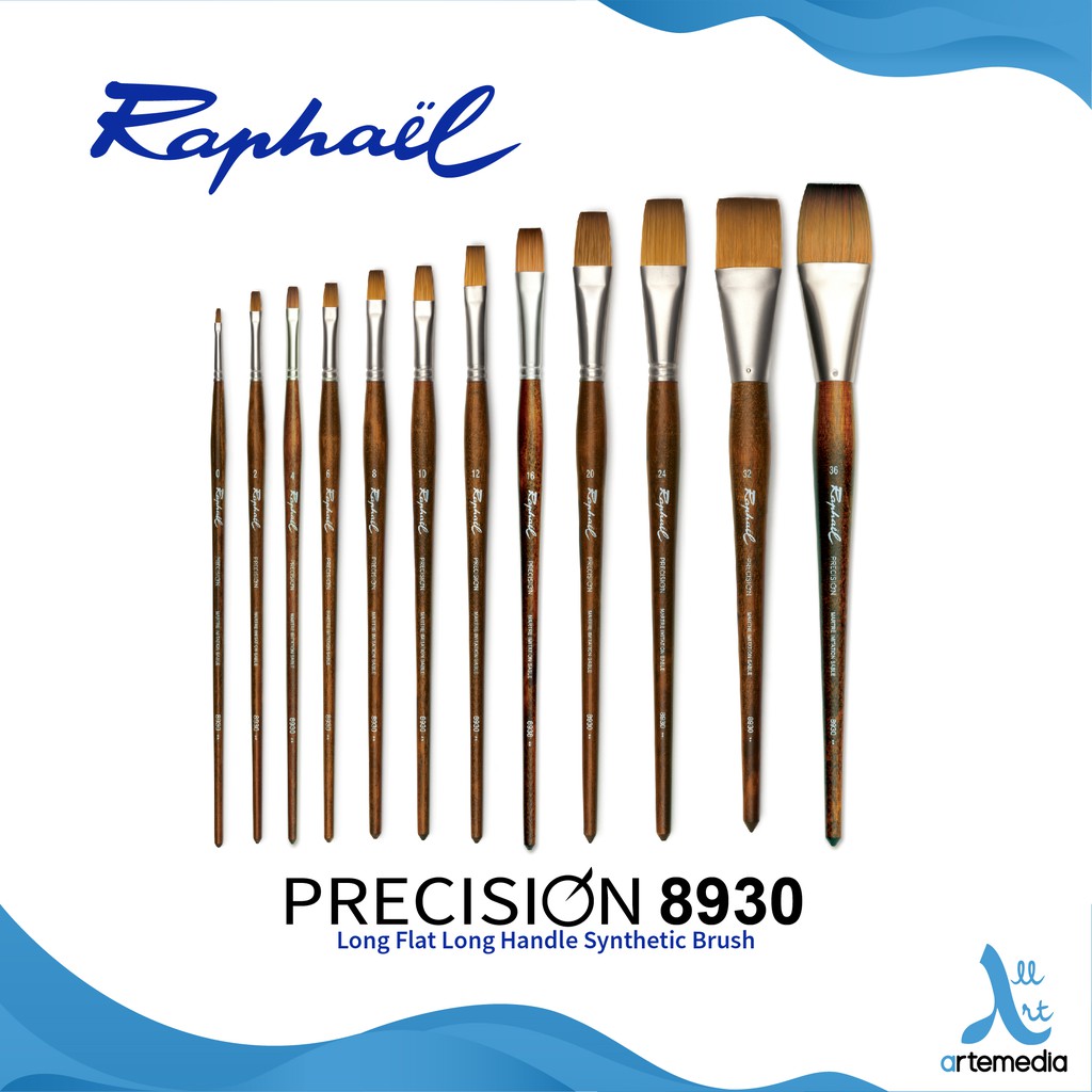 Jual Raphael 8930 Long Flat Precision Synthetic Brush I Kuas Lukis ...