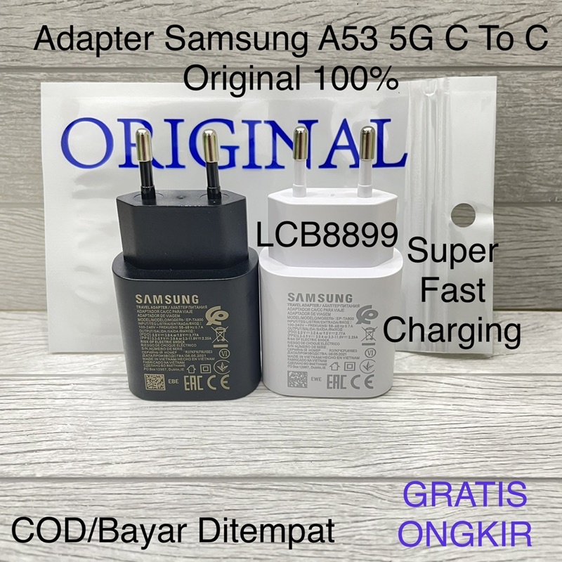 Jual Adapter Samsung A33 A53 A73 M23 M33 5G Original 100% C to C Super ...