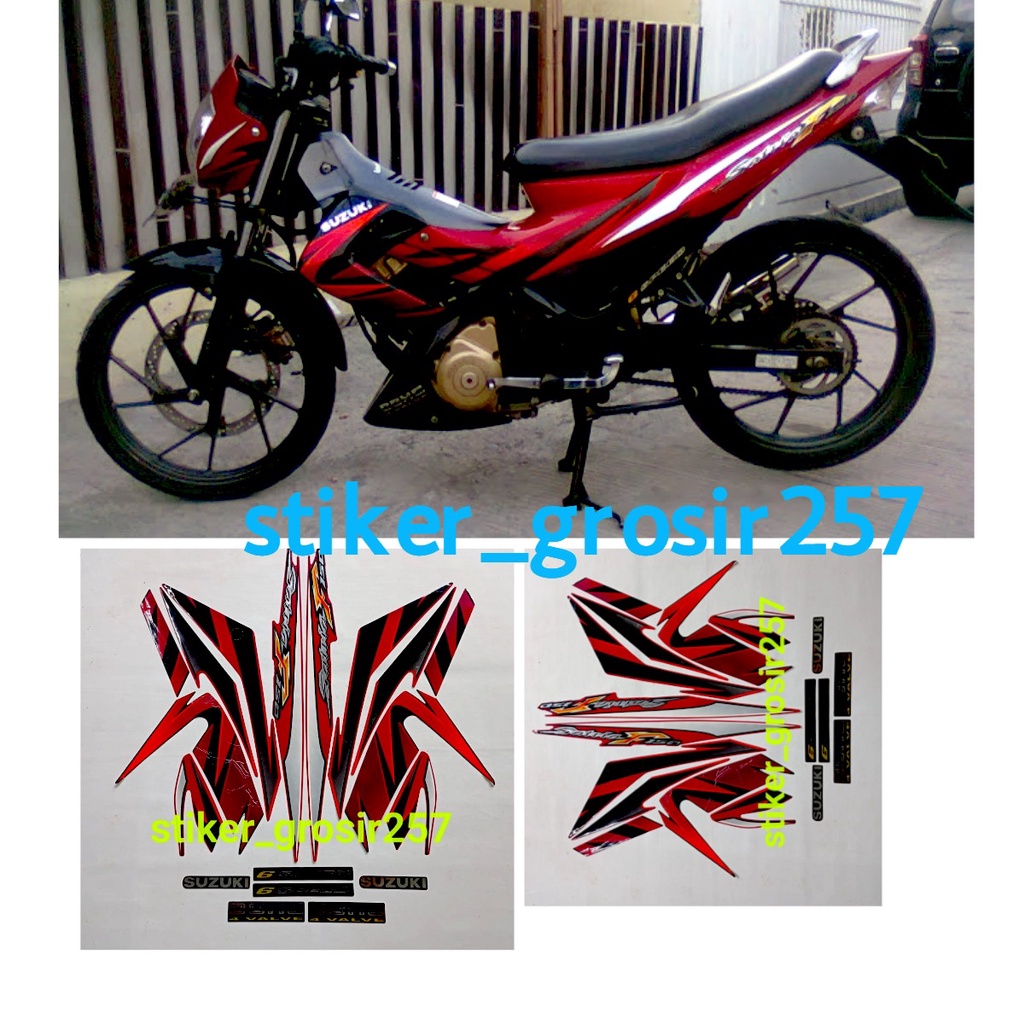 Jual STICKER STRIPING LES LIS BODY MOTOR SATRIA FU 2008 2009 MERAH ...