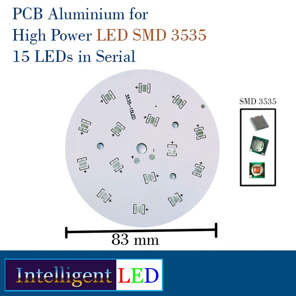 Jual Aluminium PCB for 15 Serial LED SMD 3535 Round 83 mm | Shopee ...