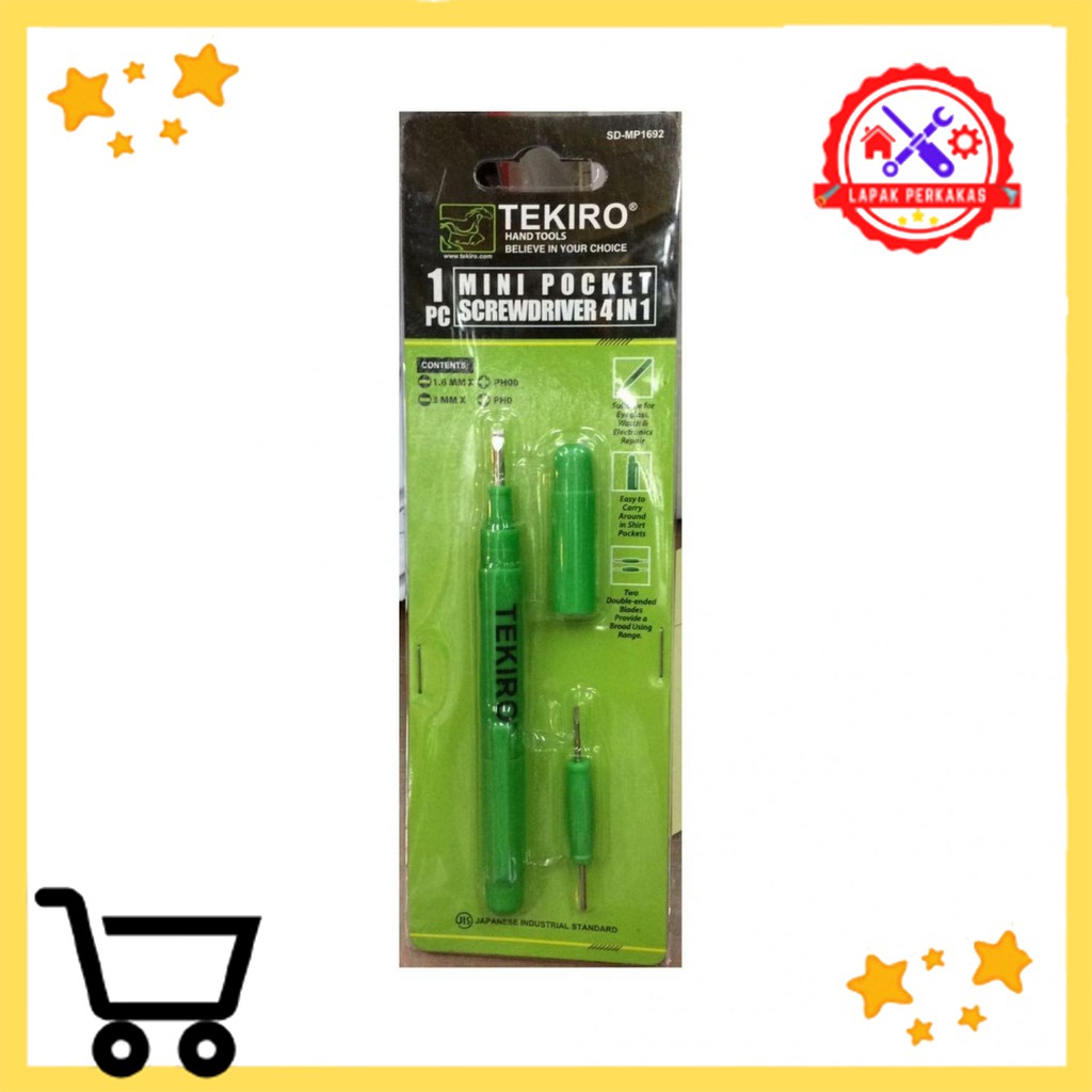 Jual TEKIRO Obeng Mini Set / Obeng Tipe Pen 4 in 1 / Obeng type pen ...