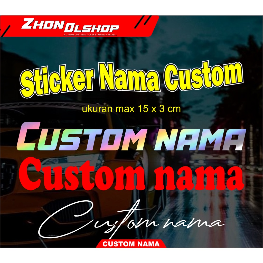 Jual STIKER NAMA CUSTOM NAMA CUTTING NAMA CUSTOM NAMA IG CUSTOM LOGO ...