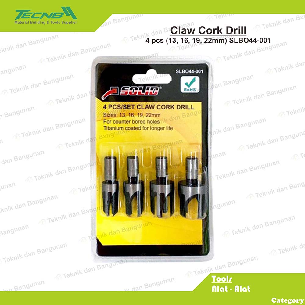 Jual Mata Bor Dowel Pelubang Kayu Plug Cutter Claw Cork Drill Solid 4 ...