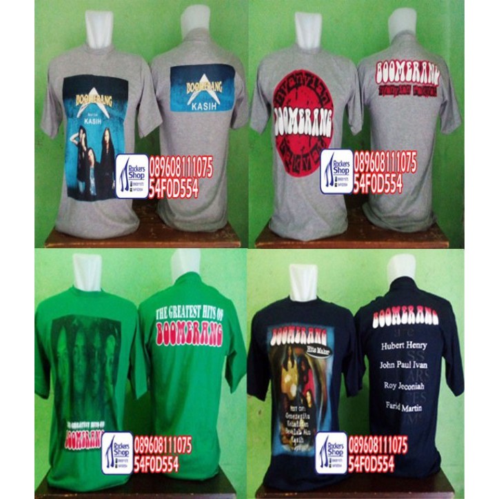 Jual KATALOG 3 KAOS BOOMERANG BAND ROY JECONIAH JOHN PAUL IVAN HUBERT ...