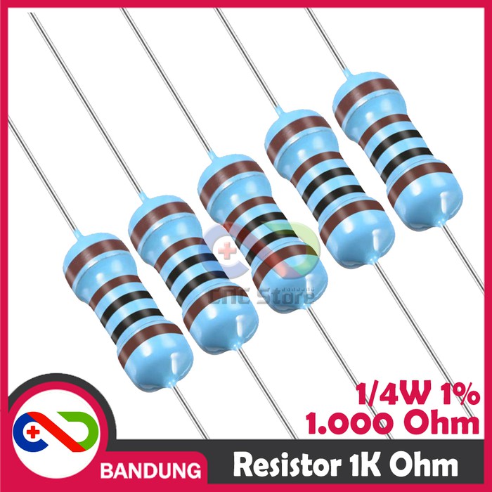 Jual 10x Resistor 1/4W 1% Metal Film | Value 1K, 10K, 220, 330, 4K7, 10 ...