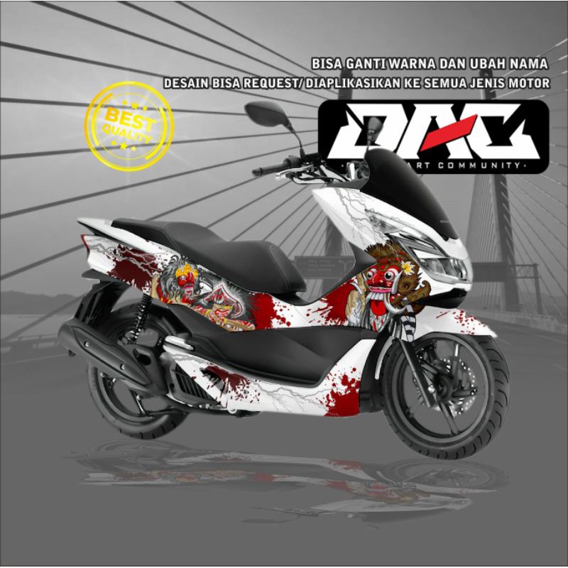Jual Sticker Decal full body PCX grafis Putih merah | Shopee Indonesia