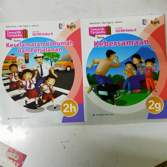 Jual paket 2 buku TEMATIK TERPADU kelas 2 SD Tema 2h, 2g penerbit Erlangga edisi revisi | Shopee ...