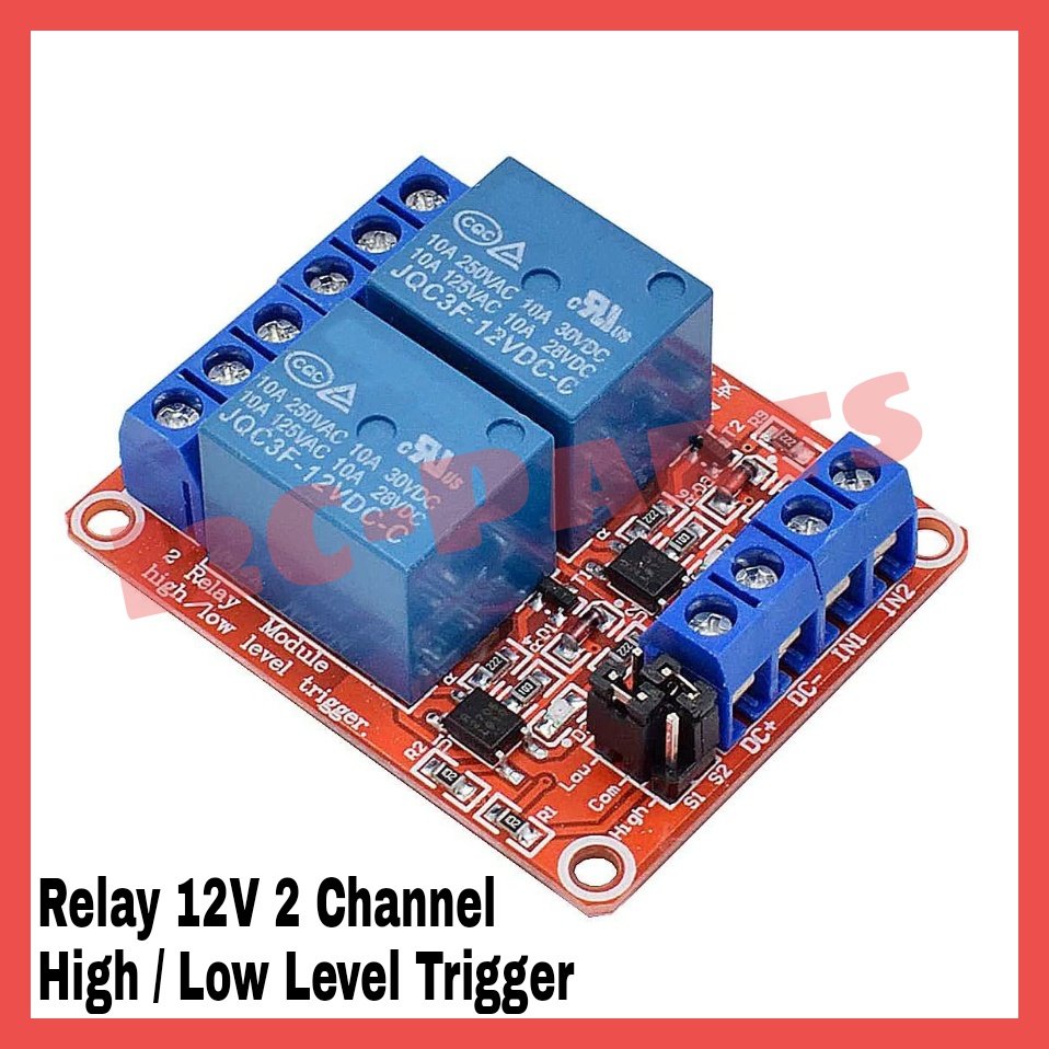 Jual Relay 12V 2 Channel Module High / Low Level Trigger Opto Isolation 2 CH | Shopee Indonesia