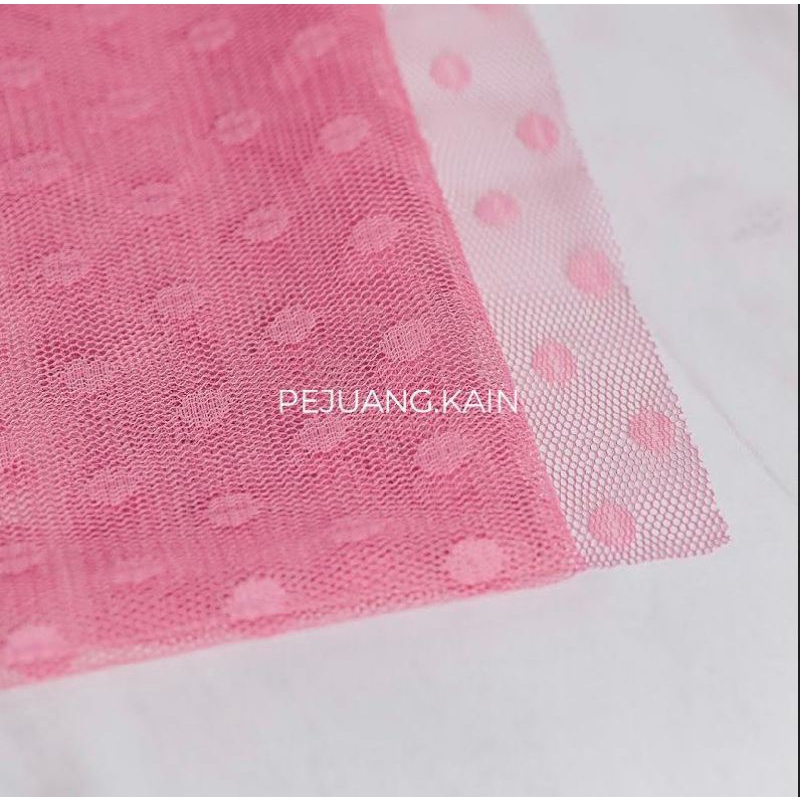 Jual Kain TILLE POLKADOT / tile dot / kain tile polkadot | Shopee Indonesia