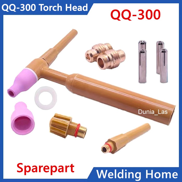Jual 5PCS QQ-300 Tig Argon Las Welding Torch Head Collet Body Long Back Cap QQ300 Keramik Switch ...