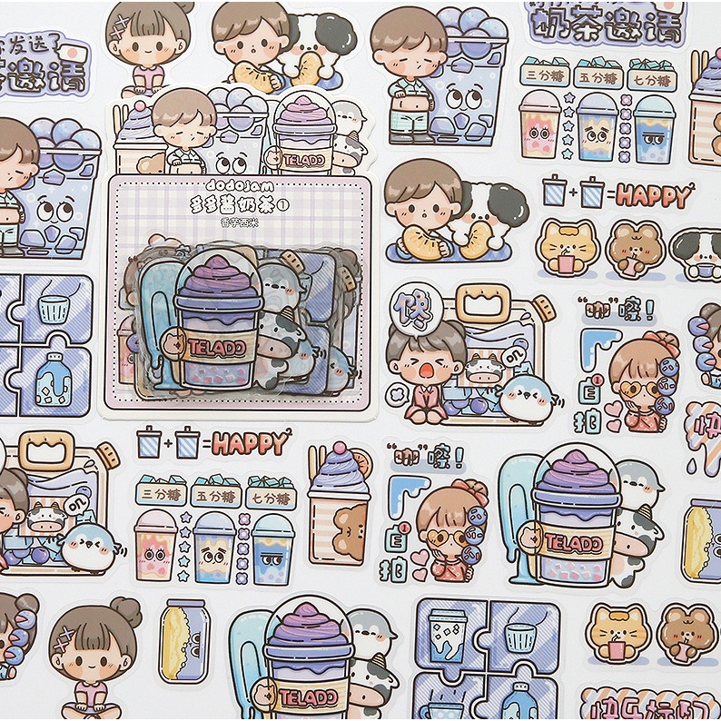 Jual Stiker Pack Aesthetic Style Drink Karakter Dodojam Isi 30 Pcs ...