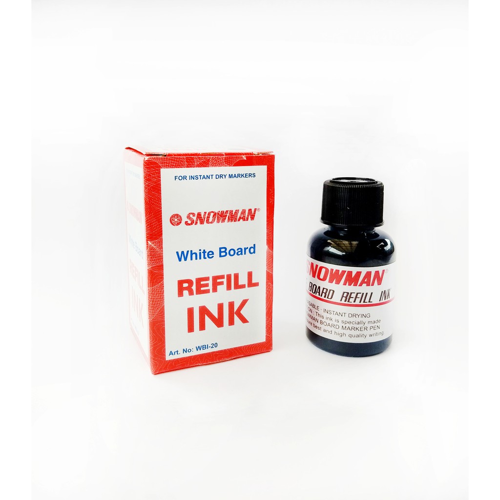 Jual Snowman White Board Refill Ink WBI-20 TInta Refil Spidol Papan ...