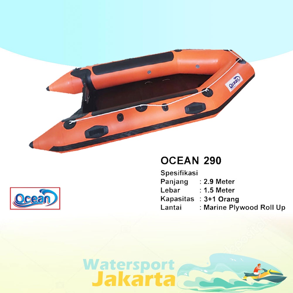 Jual Perahu Karet Rescue OCEAN 2.9mtr PVC Korea Kap 4 Orang | Shopee ...