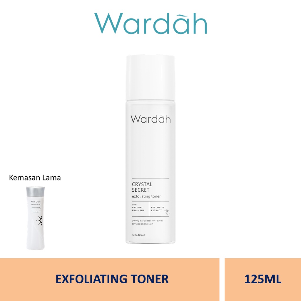 Jual Wardah Crystal Secret Exfoliating Toner with Natural AHA+PHA 100 ...