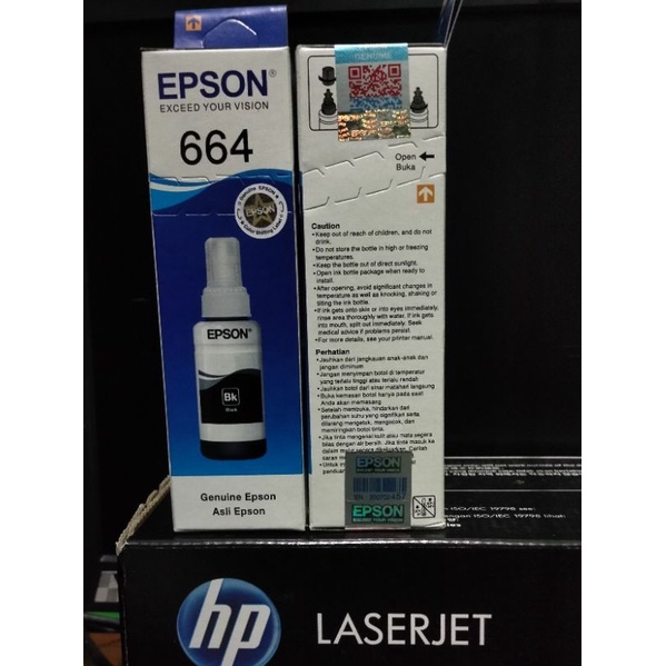 Jual Tinta epson 664 black L100 original | Shopee Indonesia