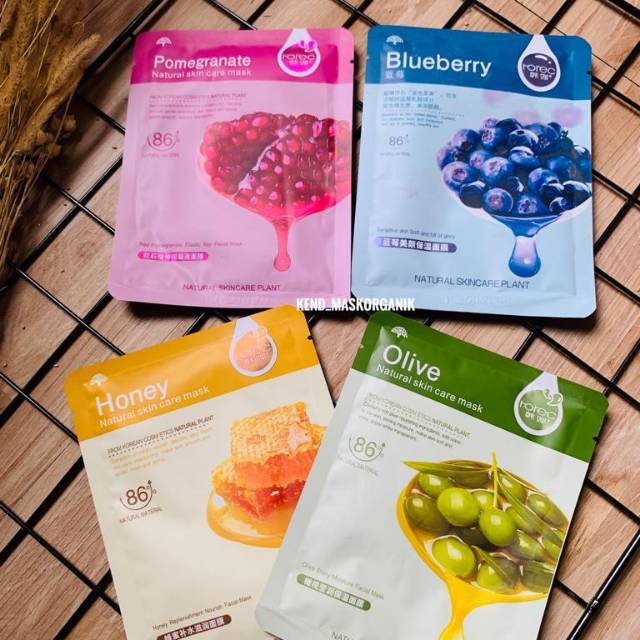 Jual ROREC MASK SHEET NATURAL (MASKER TOPENG TINGGAL LEPAS) | Shopee ...