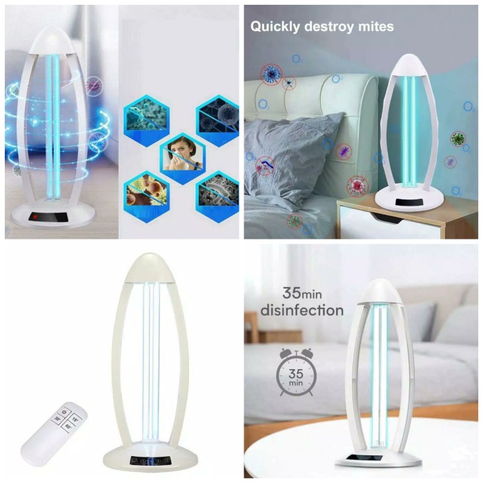 Jual Lampu UV Sterilizer Ruangan Remote Desinfectan Anti Kuman Virus 38W | Shopee Indonesia