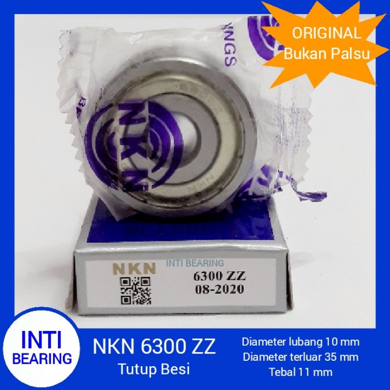 Jual BALL BEARING 6300 ZZ NKN BEARING ASLI ORIGINAL LAHER BANTALAN 6300ZZ TUTUP BESI | Shopee ...