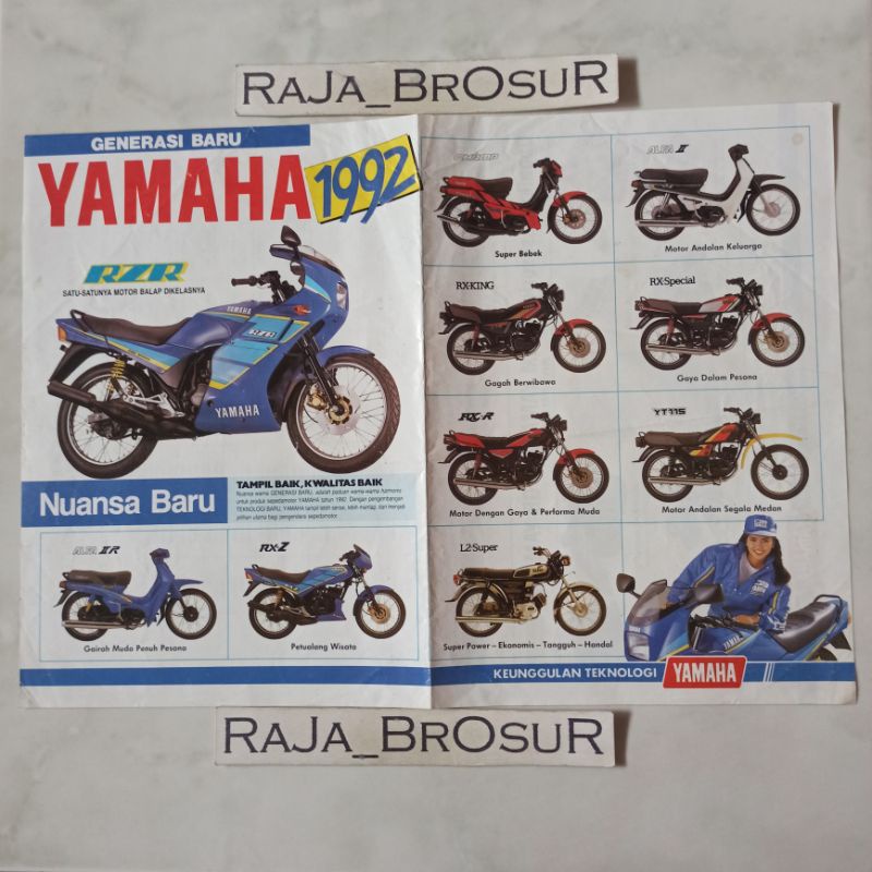 Jual Poster brosur iklan Yamaha RX King/RX Special/RXR/RXZ/RZR/Champ ...