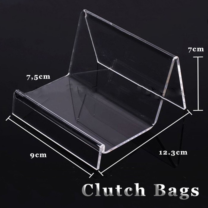 Jual Stand Clucth Bags Acrylic - Rak Display Tas Pouch HP Akrilik ...