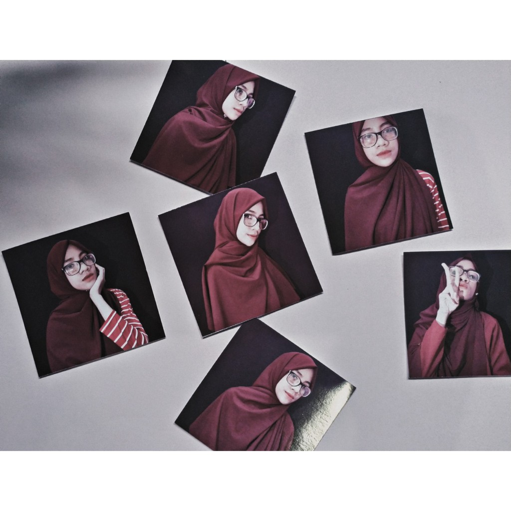 Jual cetak foto square alias segi empat ukuran 5,5 x 5,5 cm cantik ...