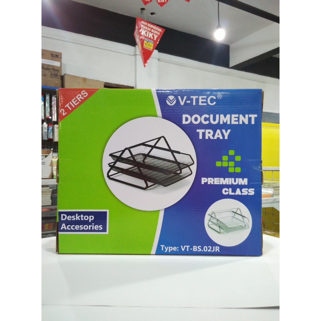 Jual Document Tray / Letter Tray / Rak 2 susun Besi V-Tec | Shopee ...