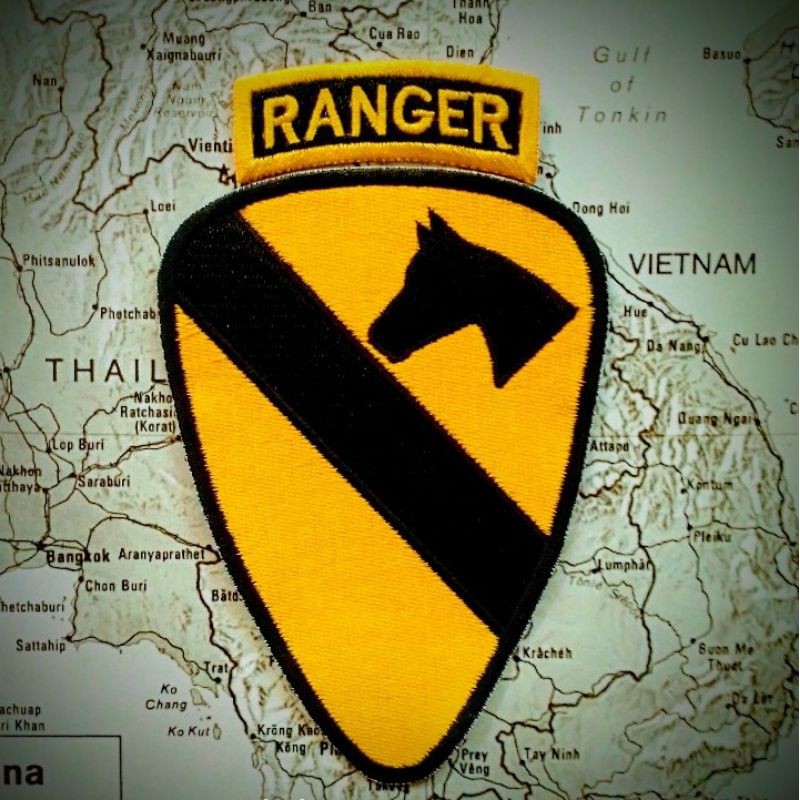Jual Patch 1st Cavalry Division Ranger Tab US Army Emblem Bordir ...