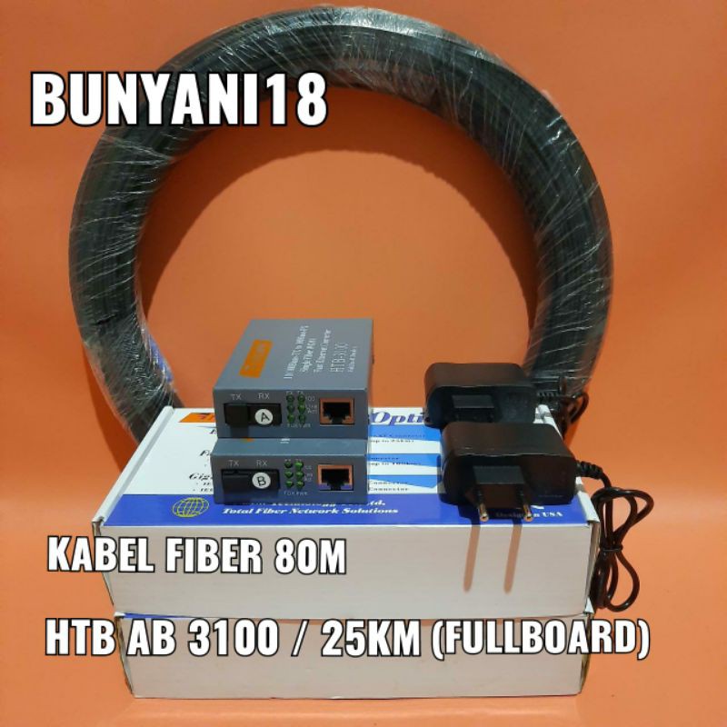 Jual Satu Paket Kabel Fiber Optik 80m Dropcore Single 1 core & HTB 3100 ...