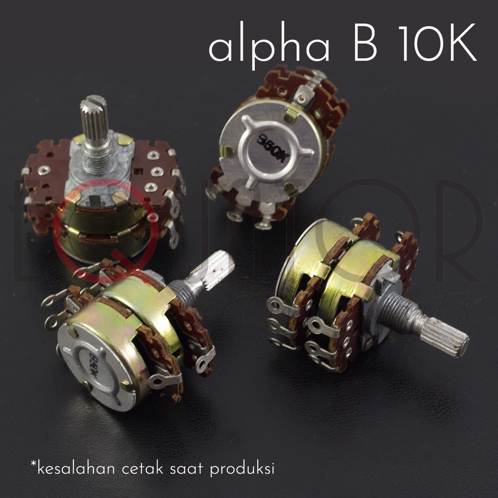 Jual Potensio Alpha Stereo BESAR B10K + CT (8 kaki) | Shopee Indonesia