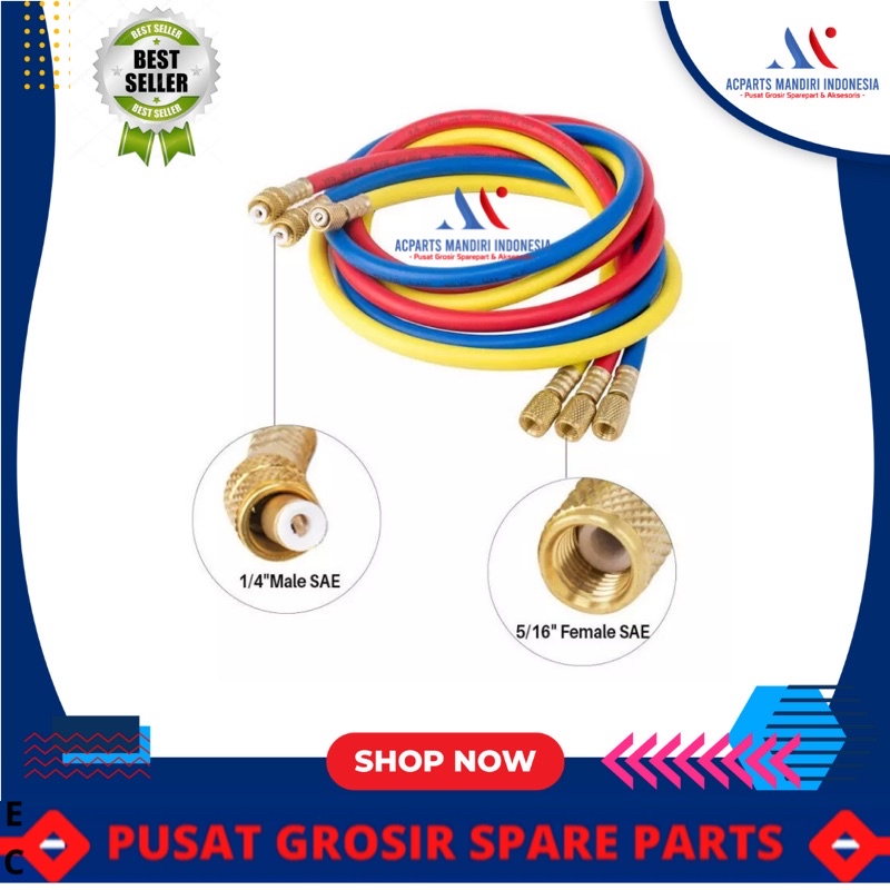Jual selang manifold R410/R32 1 set panjang 100cm | Shopee Indonesia