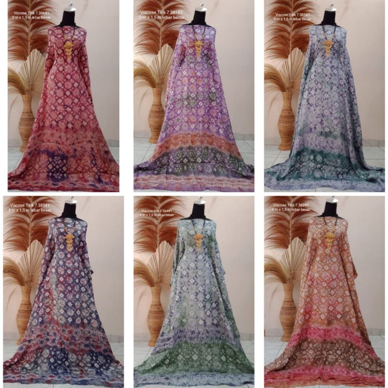 Jual Kain Jumputan Palembang 3 Meteran Motif Titik Tujuh 7 Bahan Dasar ...