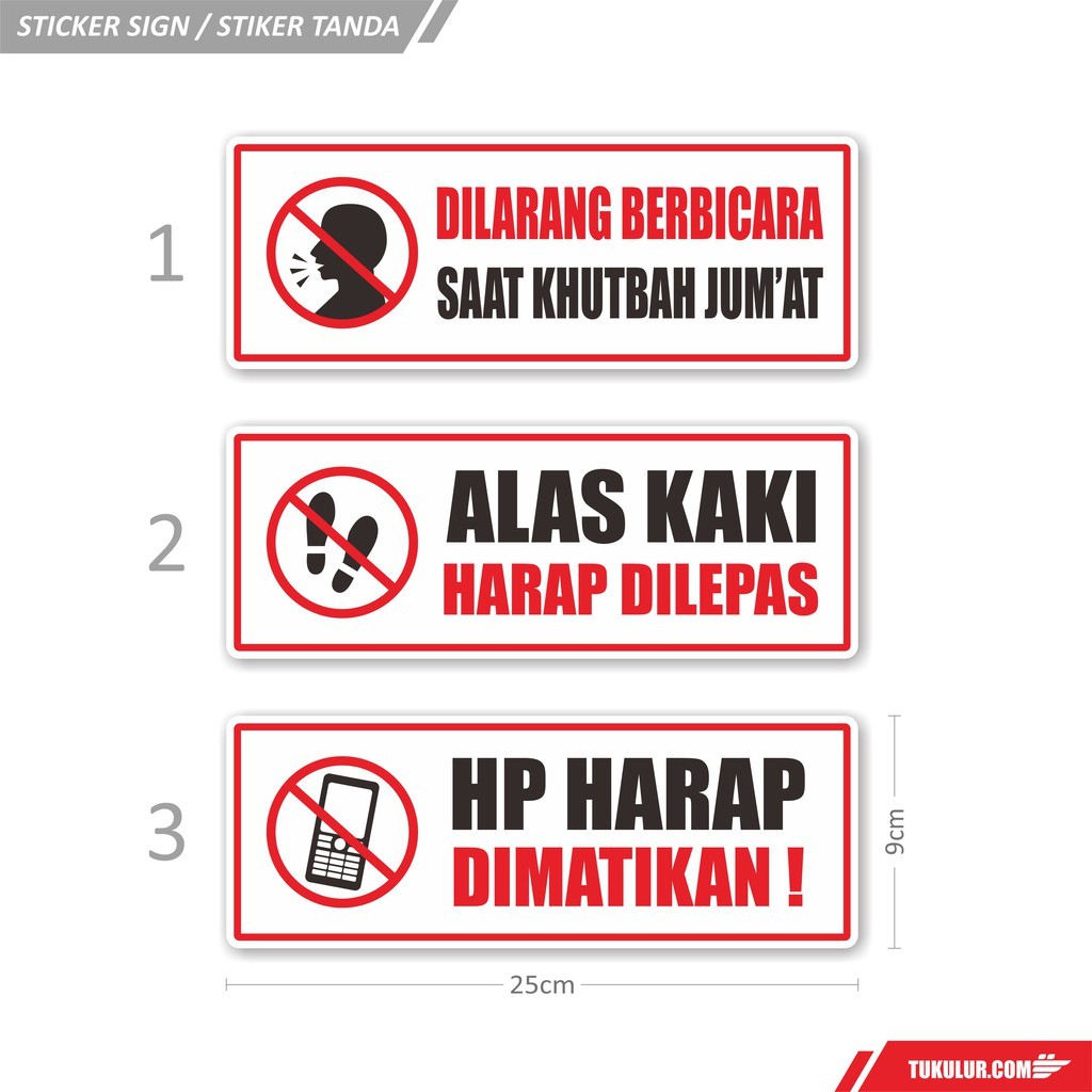 Jual STIKER TANDA SIGN HIMBAUAN PERINGATAN INFORMASI HP HARAP DIMATIKAN ...