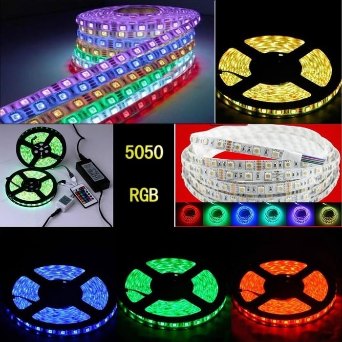 Jual LED Strip Flexible 5050 RGB 300 LED / Roll 12V Waterproof 5 Meter ...