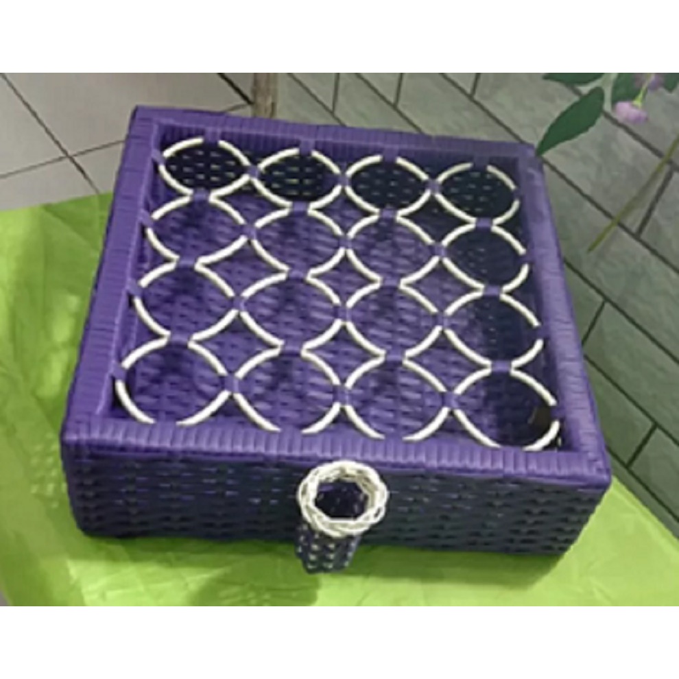 Jual 16 cup Tempat Aqua gelas bahan rotan plastik keranjang aqua gelas ...