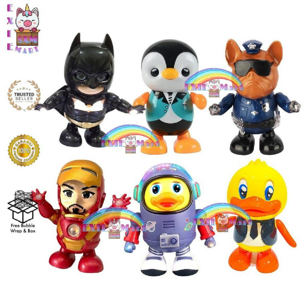 Jual MAINAN ANAK ROBOT DANCE BEBEK IRONMAN BATMAN PENGUIN SPACE DUCK ...