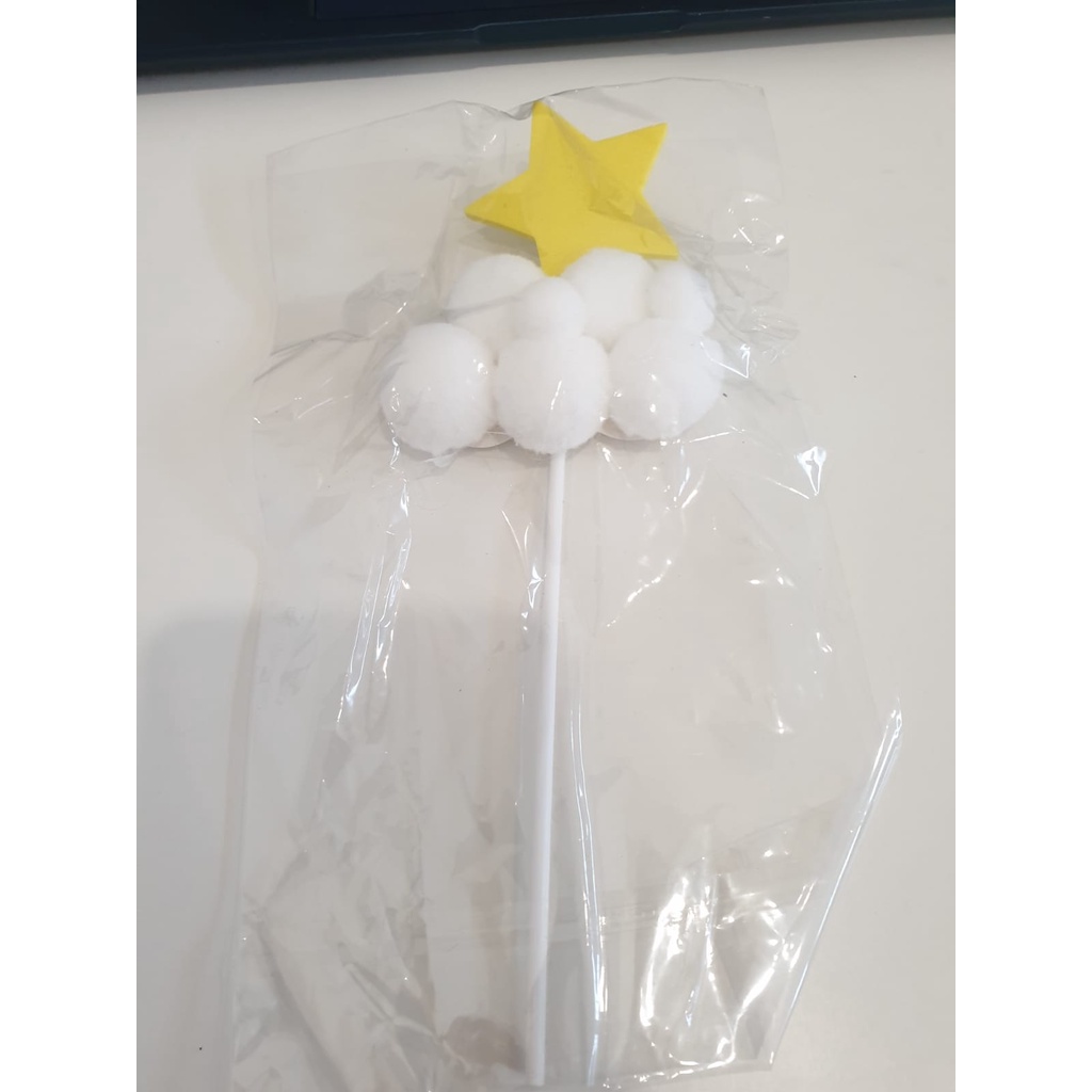 Jual Cake Topper Pom Awan&Bintang - Dekorasi Kue Ulang Tahun | Shopee ...