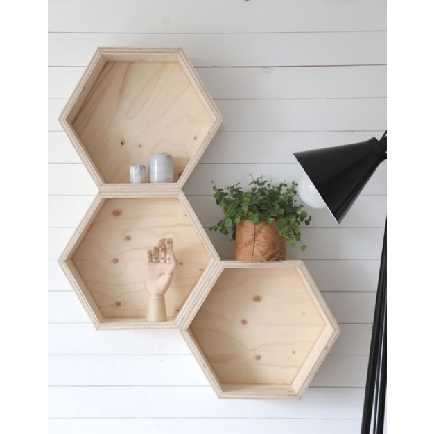 Jual KOTAK SESERAHAN HANTARAN PERNIKAHAN KAYU SEGI 6 HEXAGONAL HAMPERS ...