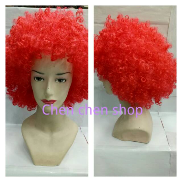 Jual Rambut palsu/wig kribo/ rambut badut | Shopee Indonesia
