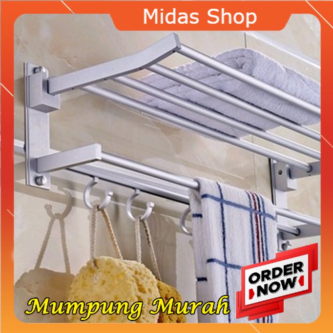 Jual Rak Handuk Alumunium Rak Dinding Toilet Alumunium - A045 | Shopee ...
