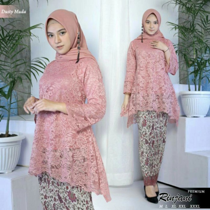 Jual Bc0212F0 Setelan Kebaya Brokat Rinjani Ld 130 /Kebaya Jumbo ...