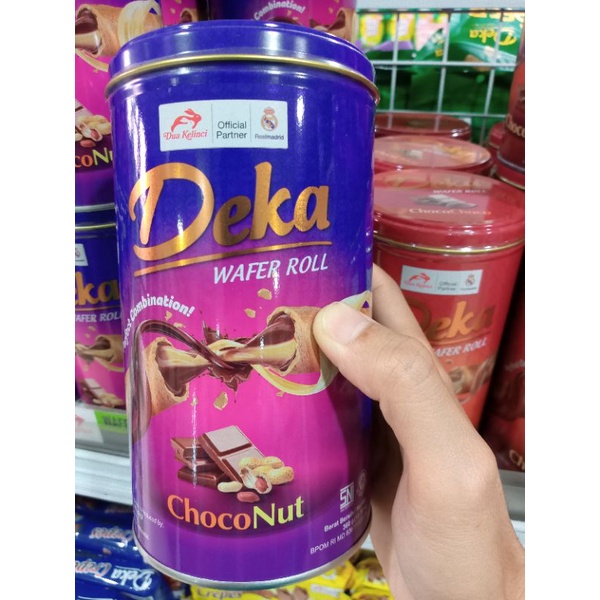 Jual Kaleng Deka Wafer Roll Choco dan Choconut 300 gram Dua Kelinci ...