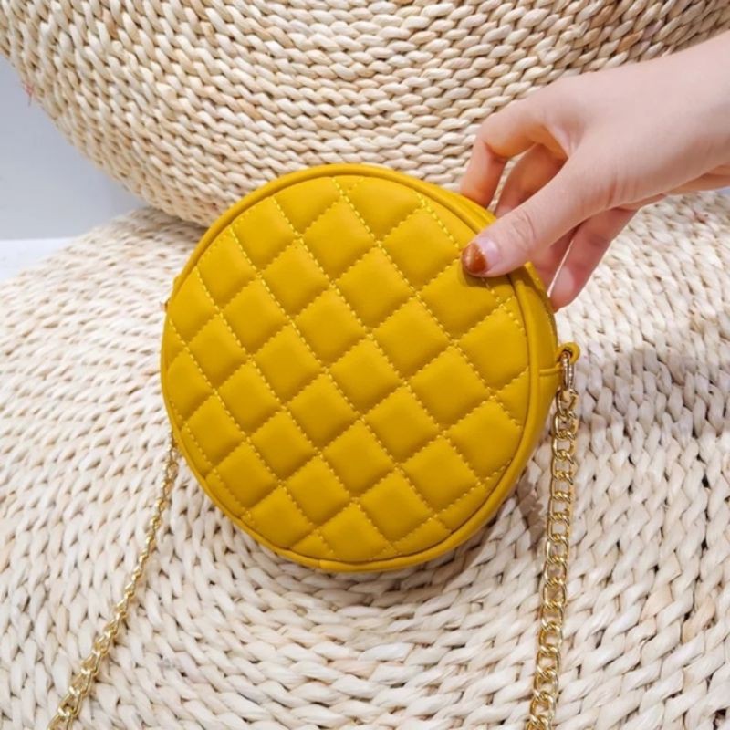 Jual GTW -TAS SELEMPANG MINI TAS BULAT TAS WANITA TAS TALI RANTAI ...