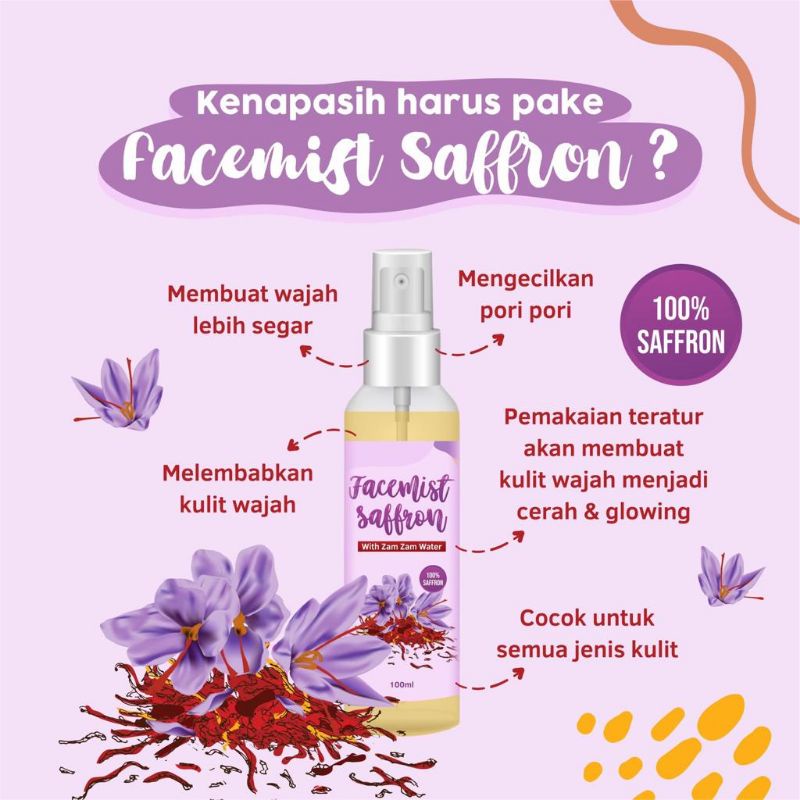 Jual EB - Face Mist Saffron 100ml / Face Mist Safron With Zam Zam ...