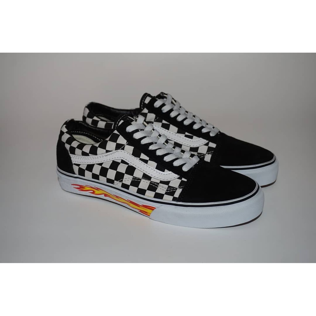 Jual VANS OLD SKOOL CHECKER FLAME BNIB WITH TAG PREMIUM WAFFLE DT 100% ...