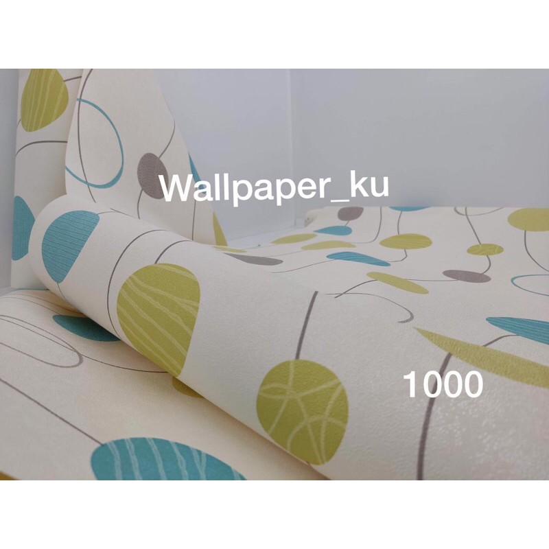 Jual Wallpaper Dinding motif Bulat Polokadot Hijau Abu Diva | Shopee ...