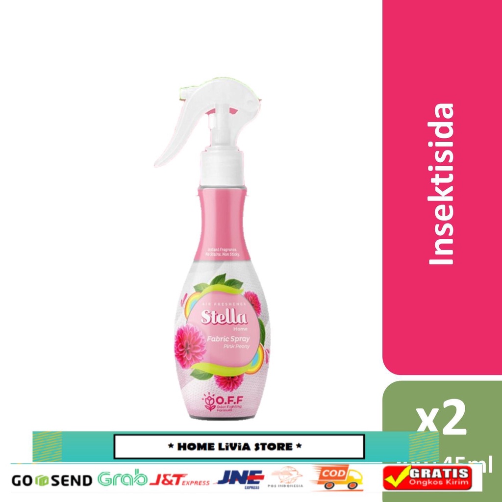 Jual Stella Fabric Spray Pink Peony 200 + 45ml x 2 Pcs | Shopee Indonesia