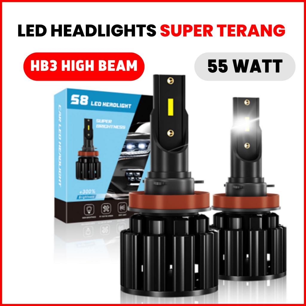 Jual Lampu LED HB3 High Beam mobil (Merk S8 , 55 WATT) - SUPER TERANG ...